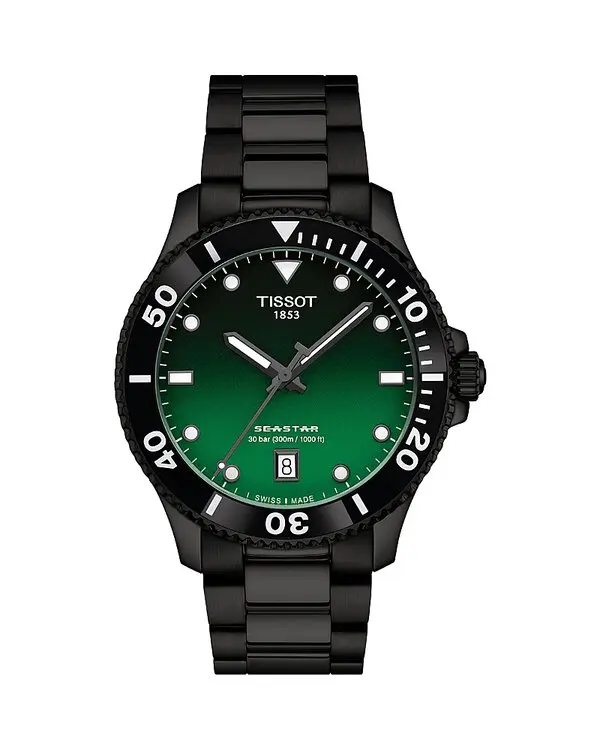 TISSOT Seastar 1000 40mm Watch - Green/black
