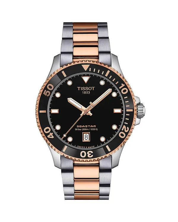 TISSOT Seastar 1000 40mm Watch - Black/two Tone