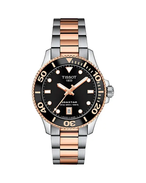 TISSOT Seastar 1000 36mm Watch - Black/two Tone
