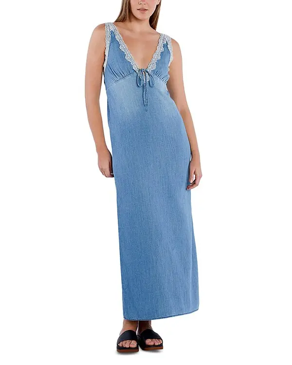 BILLY T Midi Slip Dress - Denim