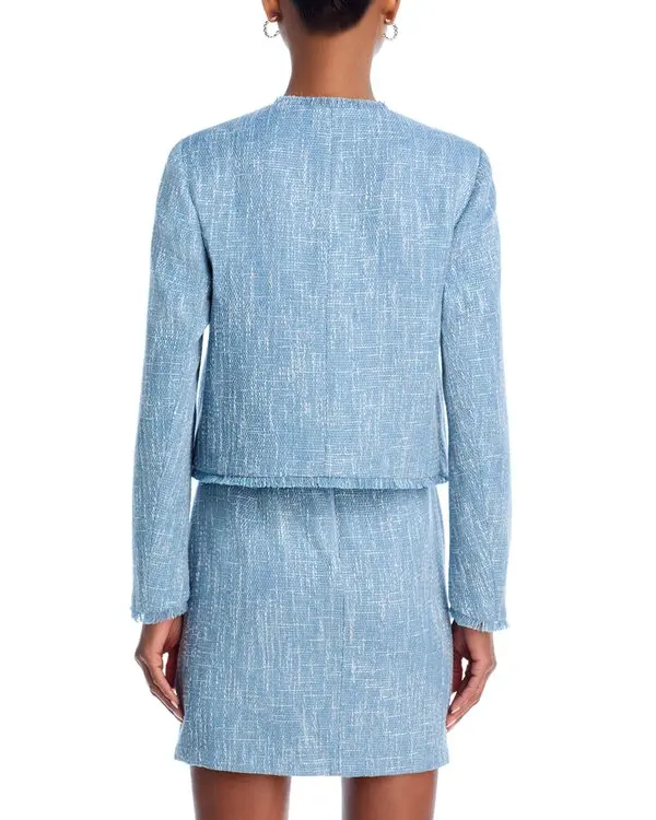 Aqua Boucle Tweed Jacket