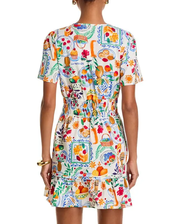 Aqua Printed Shirt Dress