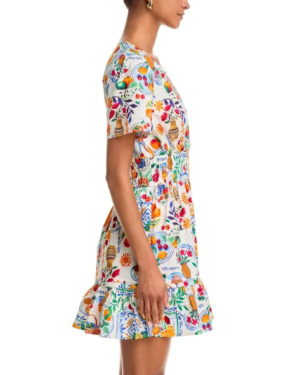 Aqua Printed Shirt Dress