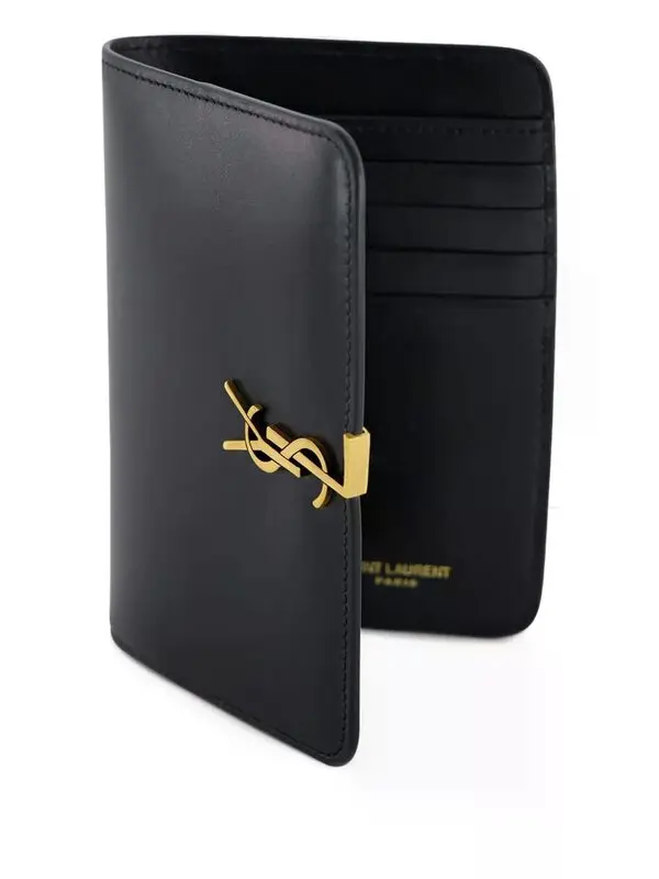 Saint Laurent Voltaire Leather Passport Holder