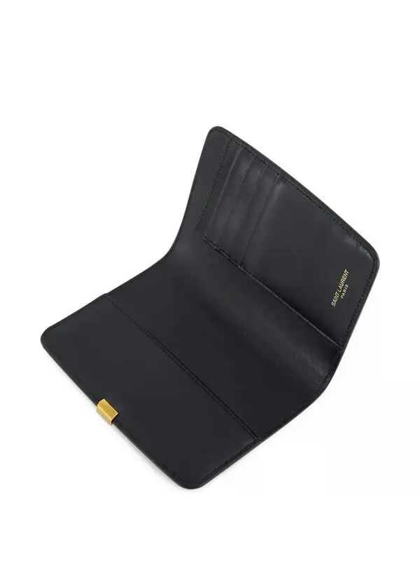 Saint Laurent Voltaire Leather Passport Holder