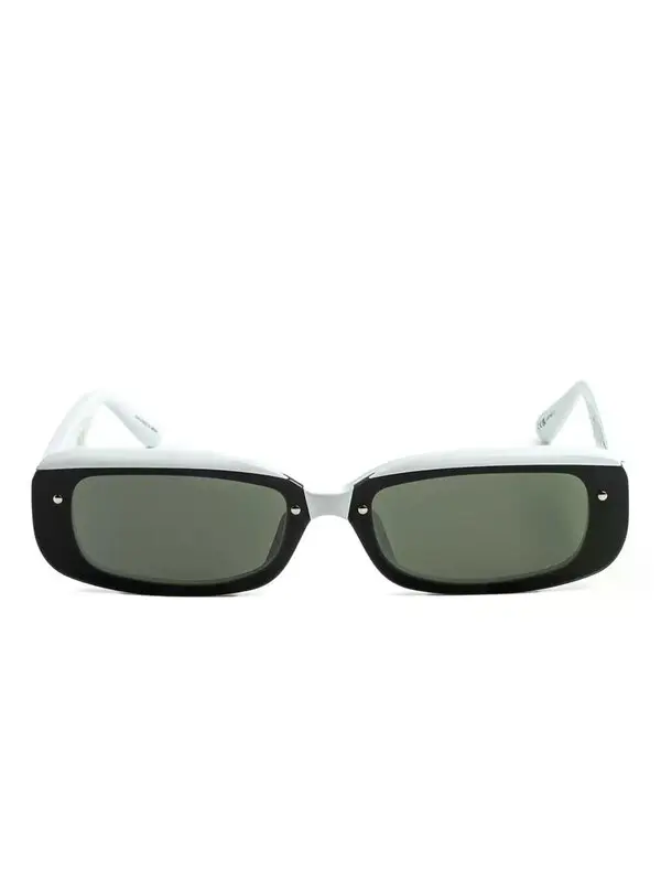 Linda Farrow Rectangle Frame Sunglasses - White