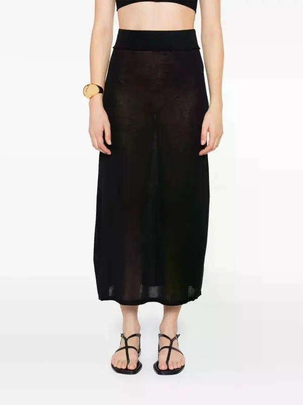 TOTÊME Knitted Straight Skirt - Black