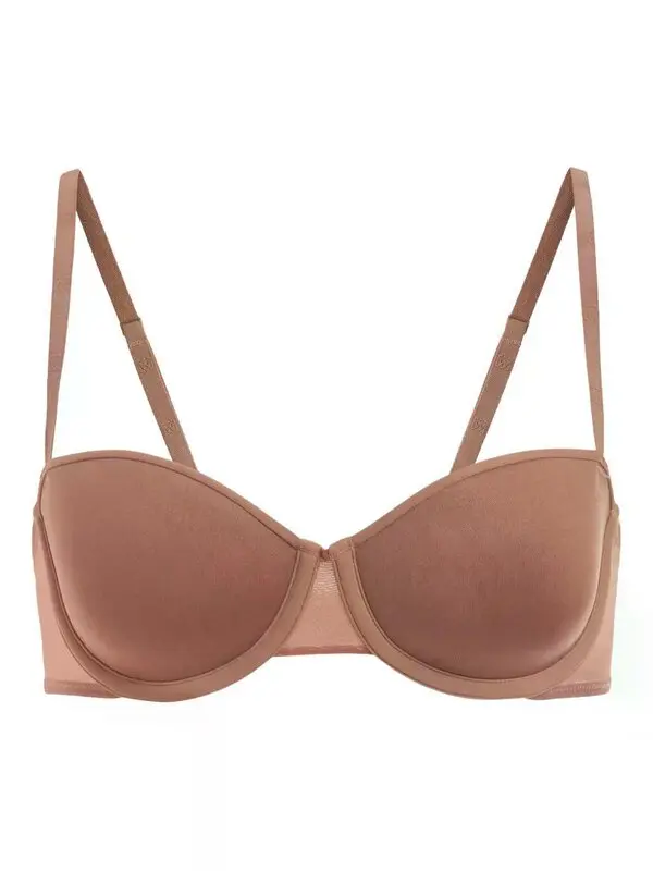 Wolford Sheer Opaque Bandeau Bra - Neutrals