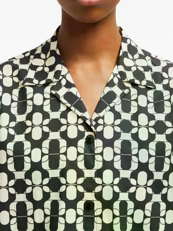 Moncler Geometric-print Cotton Shirt
