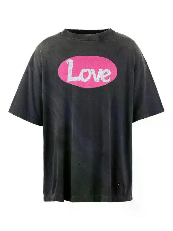 SAINT MXXXXXX Graphic-print T-shirt - Black