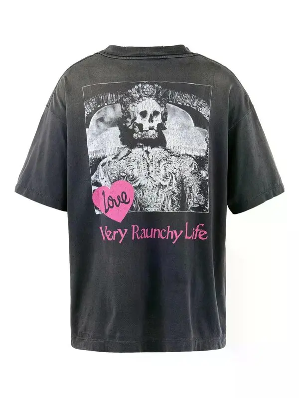SAINT MXXXXXX Graphic-print T-shirt - Black