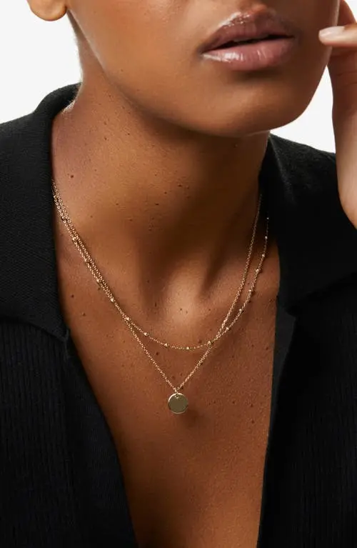 ANA LUISA Willow Layered Coin Pendant Necklace