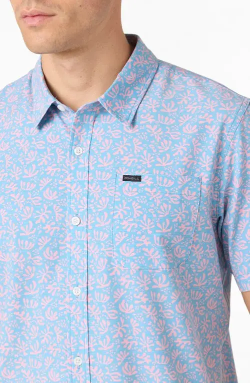 O'Neill Trvlr Upf Traverse Print Short Sleeve Performance Button-up Shirt