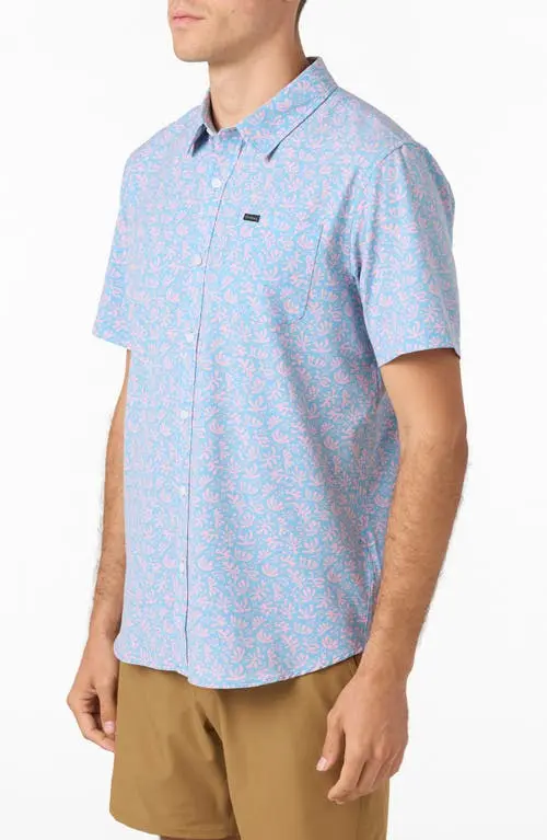 O'Neill Trvlr Upf Traverse Print Short Sleeve Performance Button-up Shirt