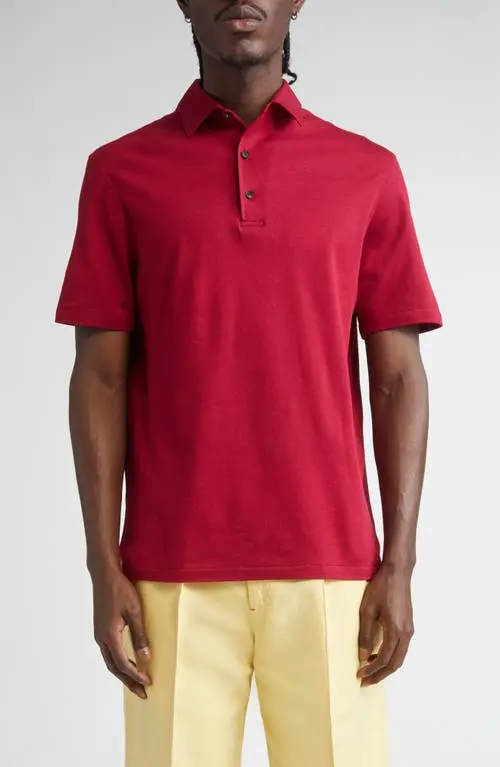 Isaia Cotton Piqué Polo