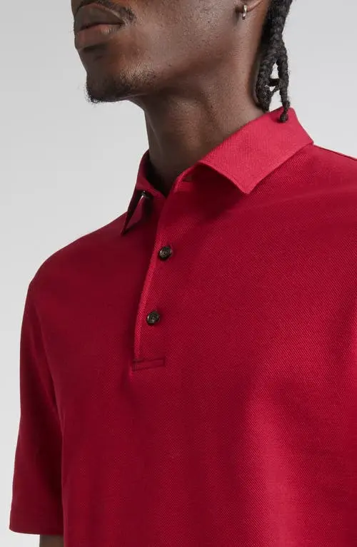 Isaia Cotton Piqué Polo