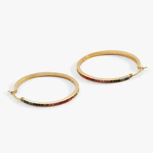 ALEX AND ANI Pave Hoop Earrings