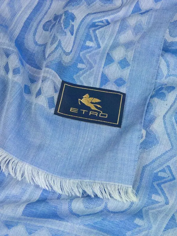 Etro Geometric-print Scarf - Blue