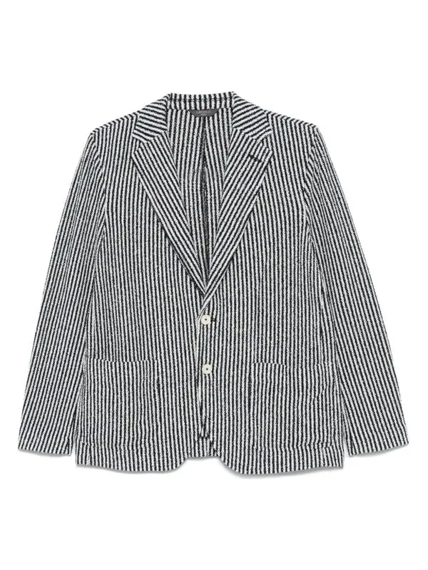 CIRCOLO 1901 Striped Cotton Jacket - Blue