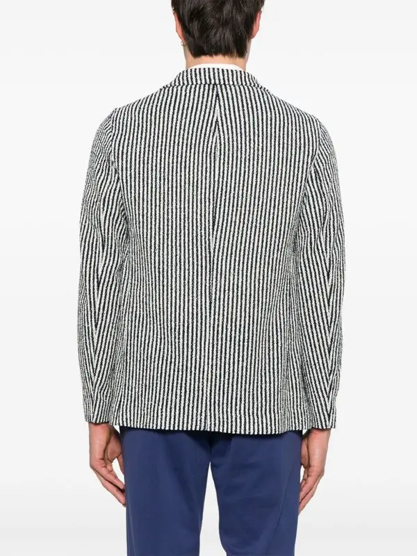 CIRCOLO 1901 Striped Cotton Jacket - Blue