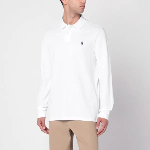 Ralph Lauren Cotton Polo Custom Slim Fit - White
