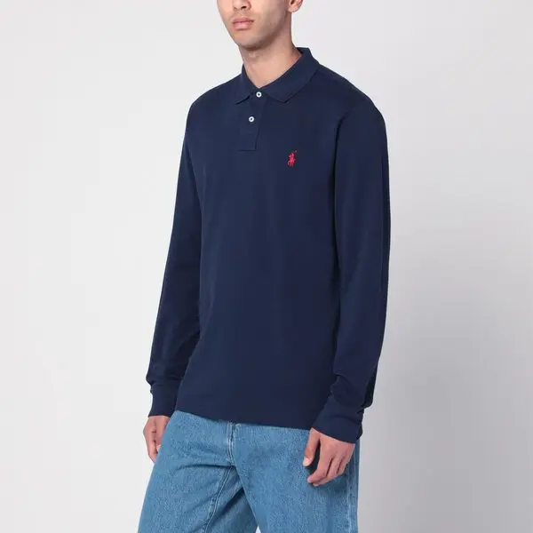 Ralph Lauren Cotton Polo Custom Slim Fit - Blue