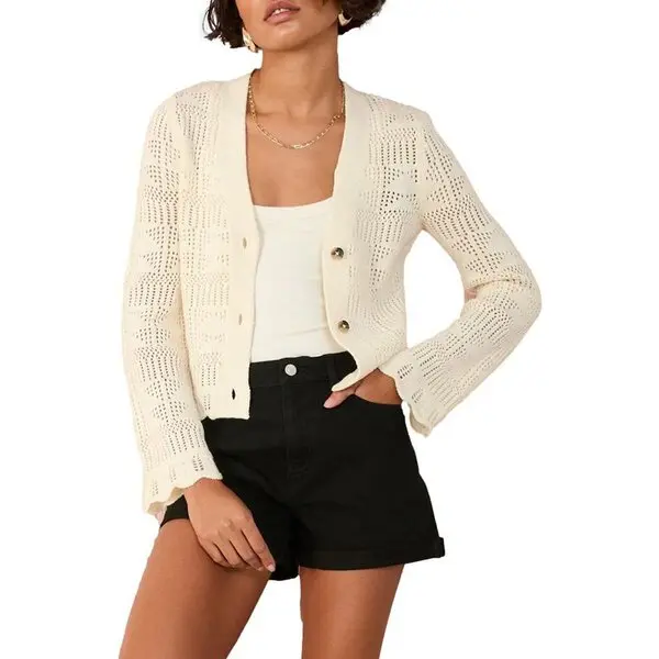 FRIENDS LIKE THESE Open Stitch Cardigan