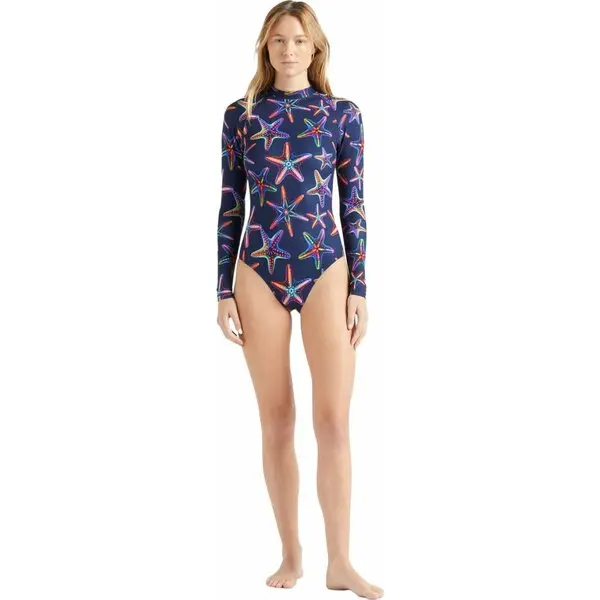 Vilebrequin Disco Stars Uv Protection One-piece Rashguard - Bleu Marine