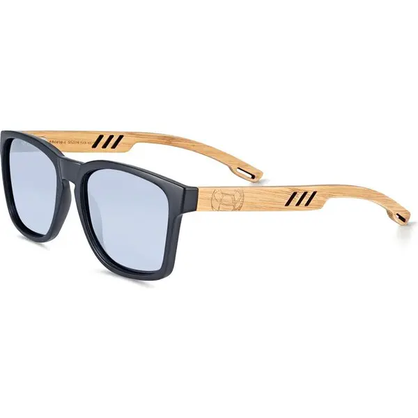 EARTH WOOD Haven Polarized Sunglasses - Bamboo/silver