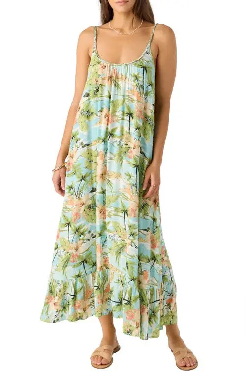 O'Neill Gabriela Beach Print Maxi Sundress - Nile Blue