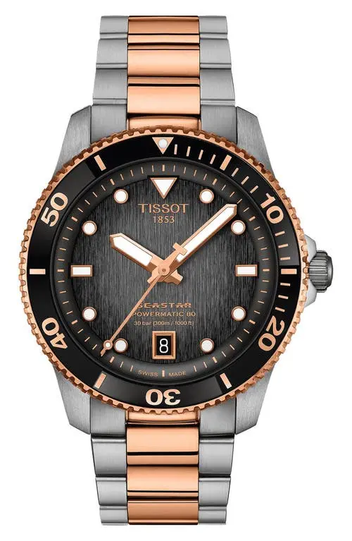 TISSOT Seastar 1000 Powermatic 80 Bracelet Watch - Black