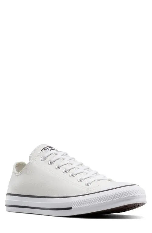 CONVERSE Chuck Taylor All Star Leather Low Top Sneaker - Vintage White/ White/ Black