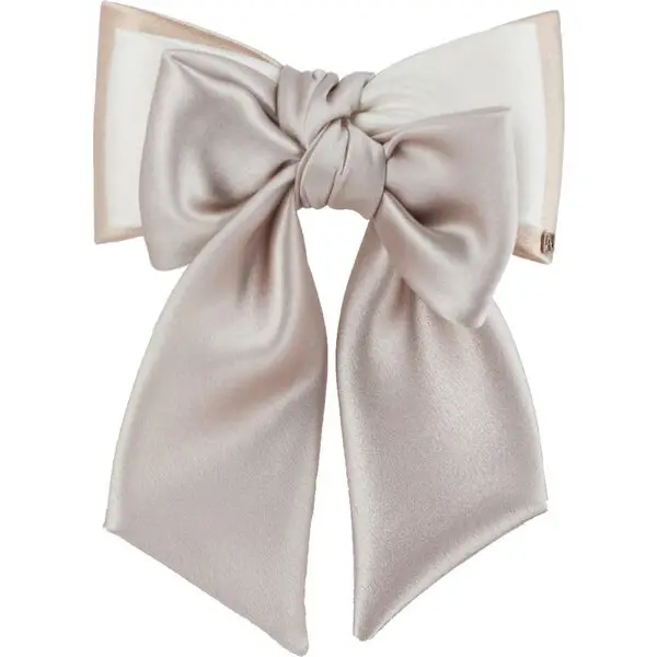 Alexandre De Paris Première Dame Silk Bow Barrette - Pink