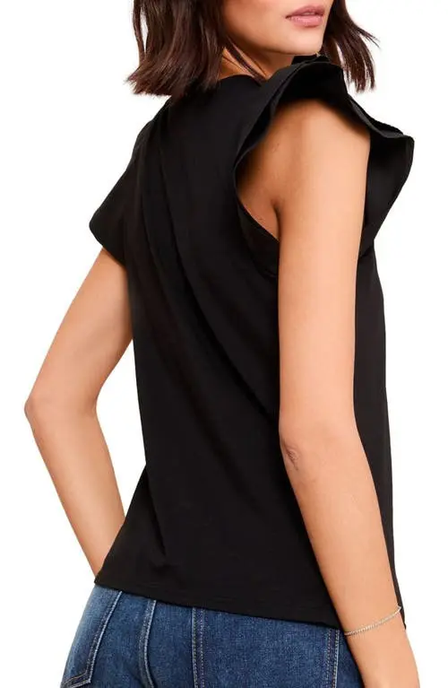FRIENDS LIKE THESE Mixed Media Ruffle Sleeve Top