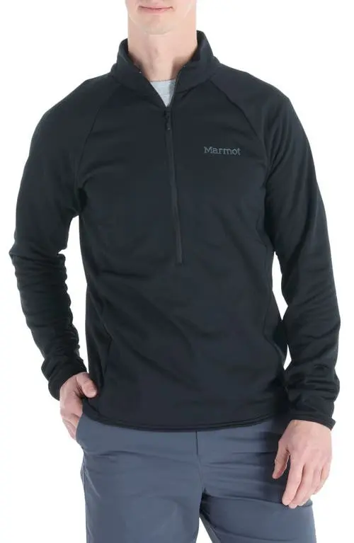 MARMOT Leconte Half Zip Fleece Pullover - Black