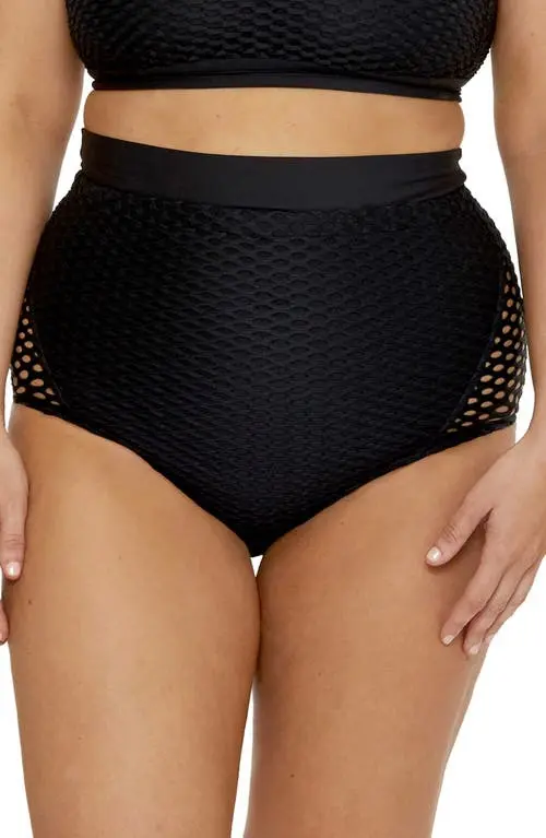 BECCA® By Rebecca Virtue Castaway High Waist Bikini Bottoms - Black