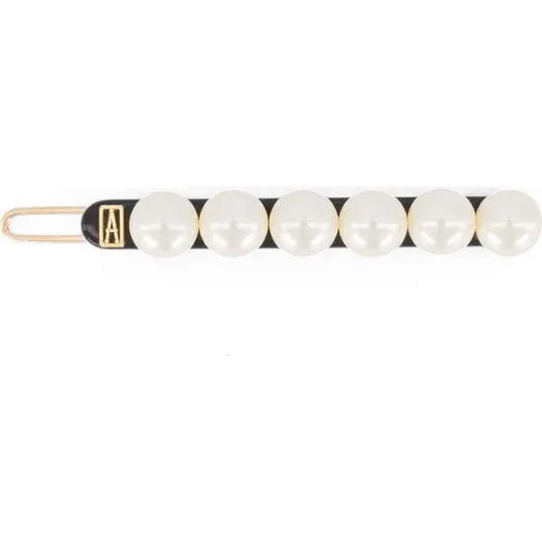 Alexandre De Paris Pearl Side Barrette - Black