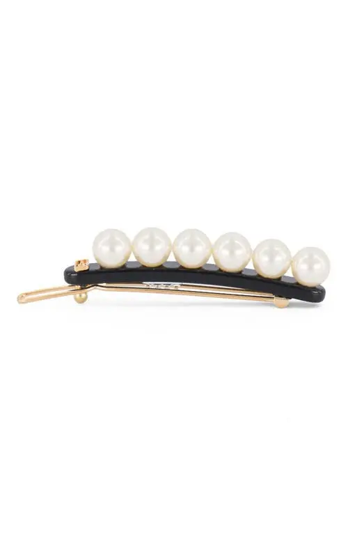 Alexandre De Paris Pearl Side Barrette - Black