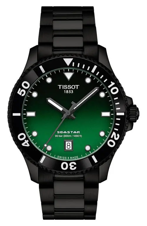 TISSOT Seastar 1000 Bracelet Watch - Green Gradient