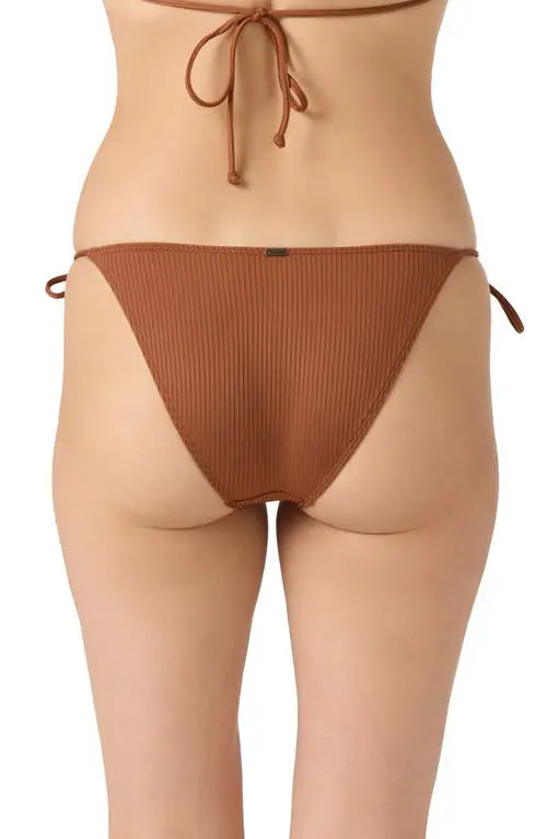 O'Neill Saltwater Solids Maracas Rib Bikini Bottoms - Rustic Brown
