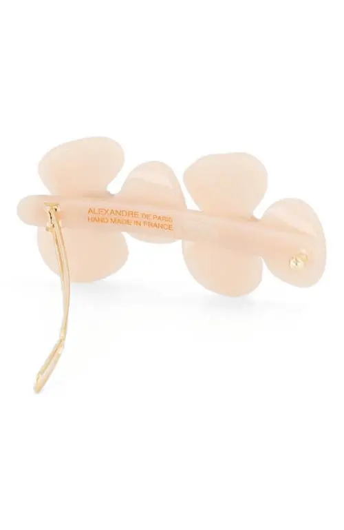 Alexandre De Paris Camelia Acetate Side Barrette - Beige