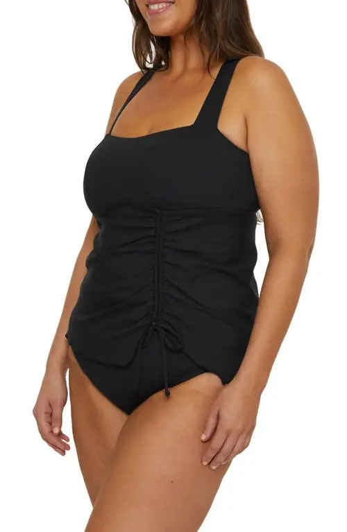 BECCA By Rebecca Virtue Ribbed Tankini Top