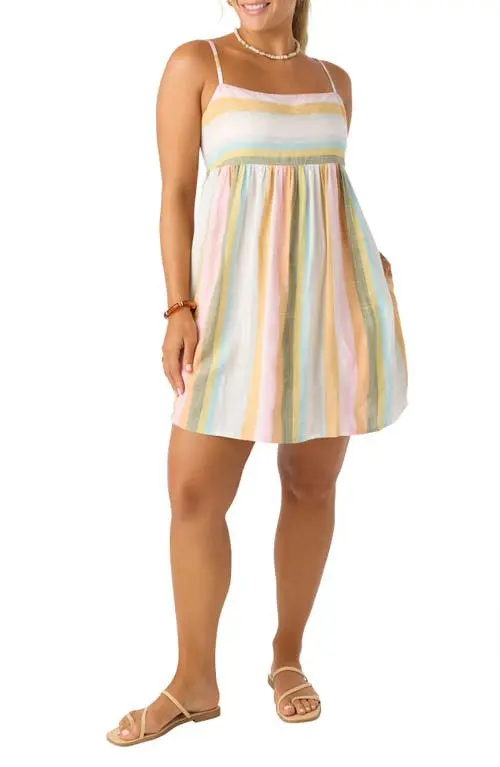 O'Neill Saskia Stripe Babydoll Mini Dress