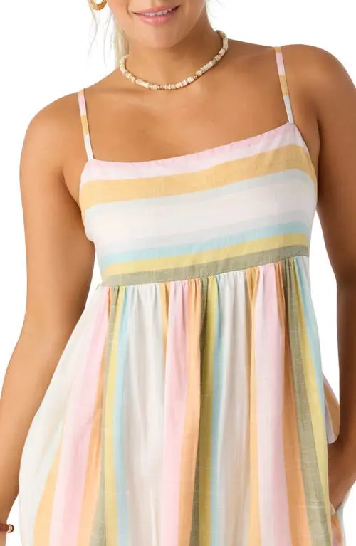 O'Neill Saskia Stripe Babydoll Mini Dress