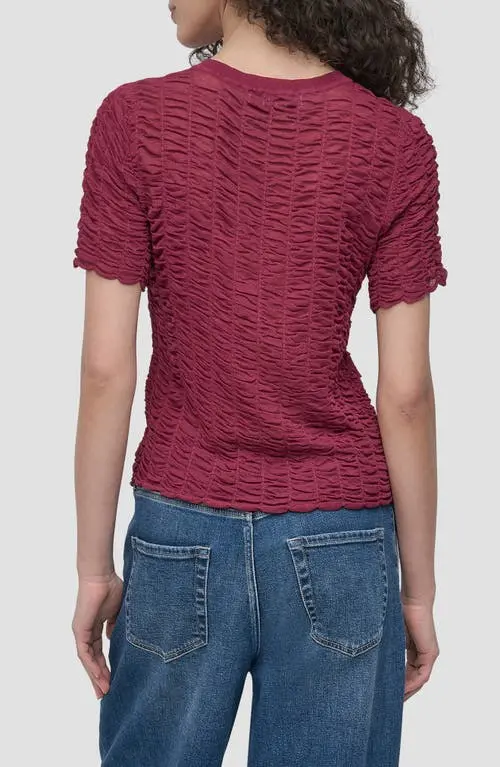 Dkny Textured Short-sleeve Sweater - Beet