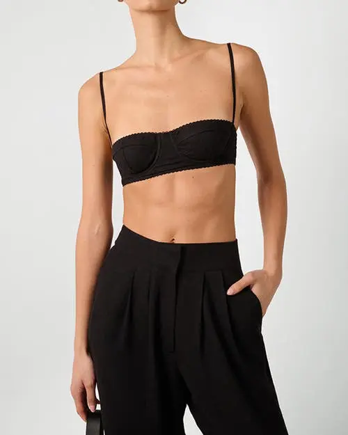 WeWoreWhat Underwire Bra Top - Black