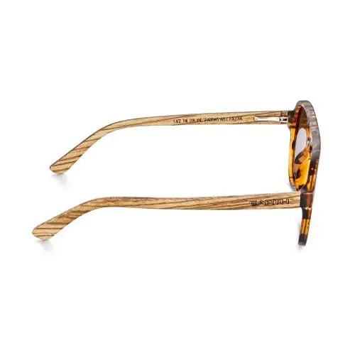 EARTH WOOD Mazatlan Polarized Sunglasses - Zebra/brown