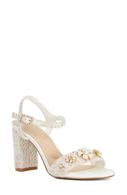Dune London Ankle Strap Sandal - White Multi