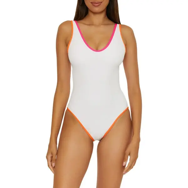 BCA BY REBECCA VIRTUE Block Party One-piece Swimsuit - White
