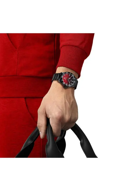 TISSOT Seastar 1000 Bracelet Watch - Red Gradient